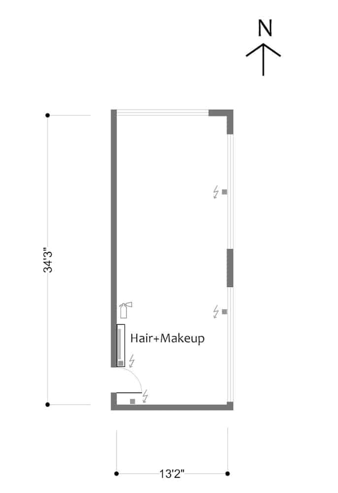 Small sunny loft studio with east-facing windows and duo-zone floors ...