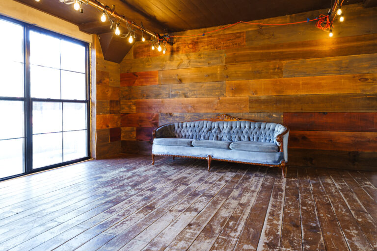 Photo studio with wood platform and wood wall for rent and included ...